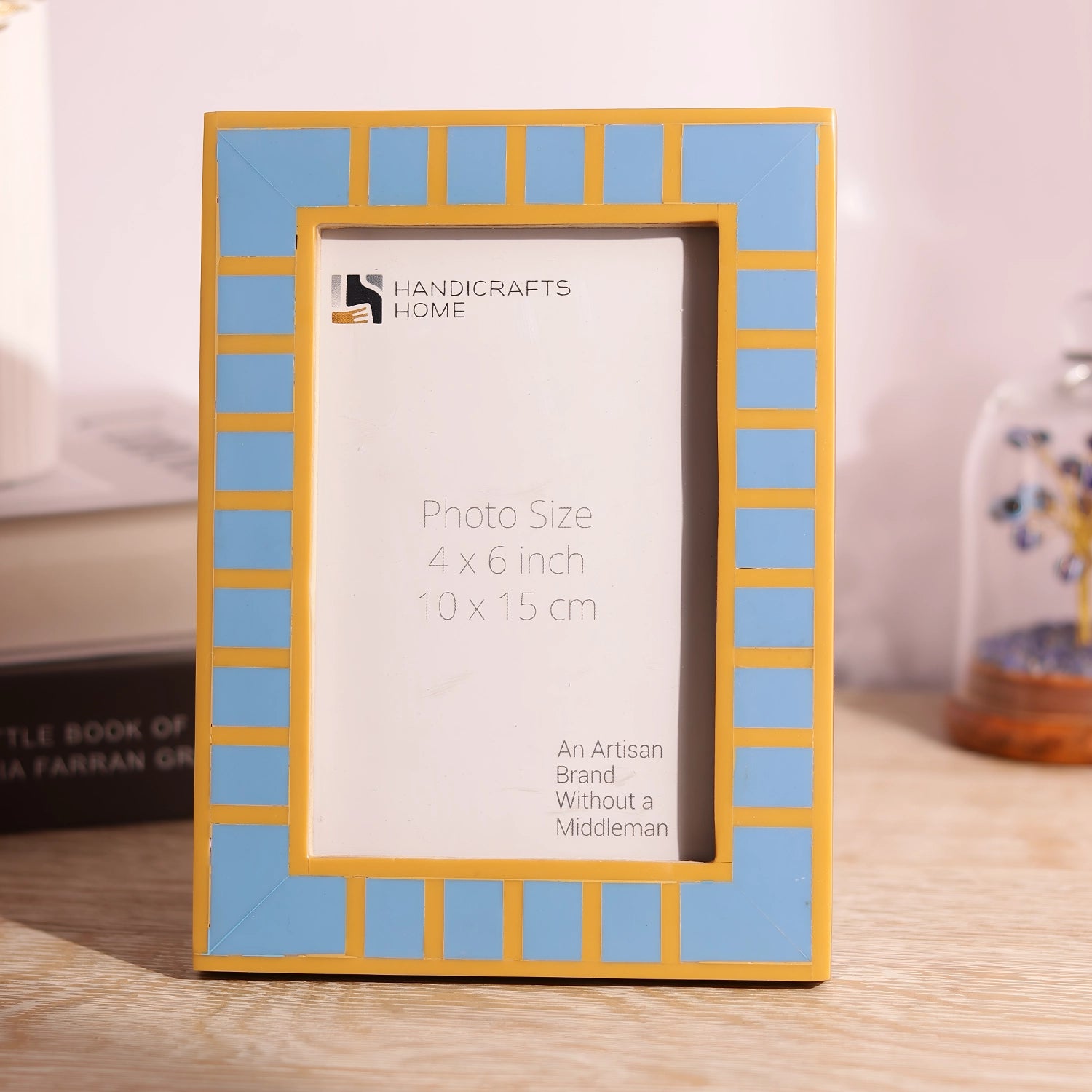 Handicrafts Home Turquoise Square Picture Frame 4x6 ,5x7