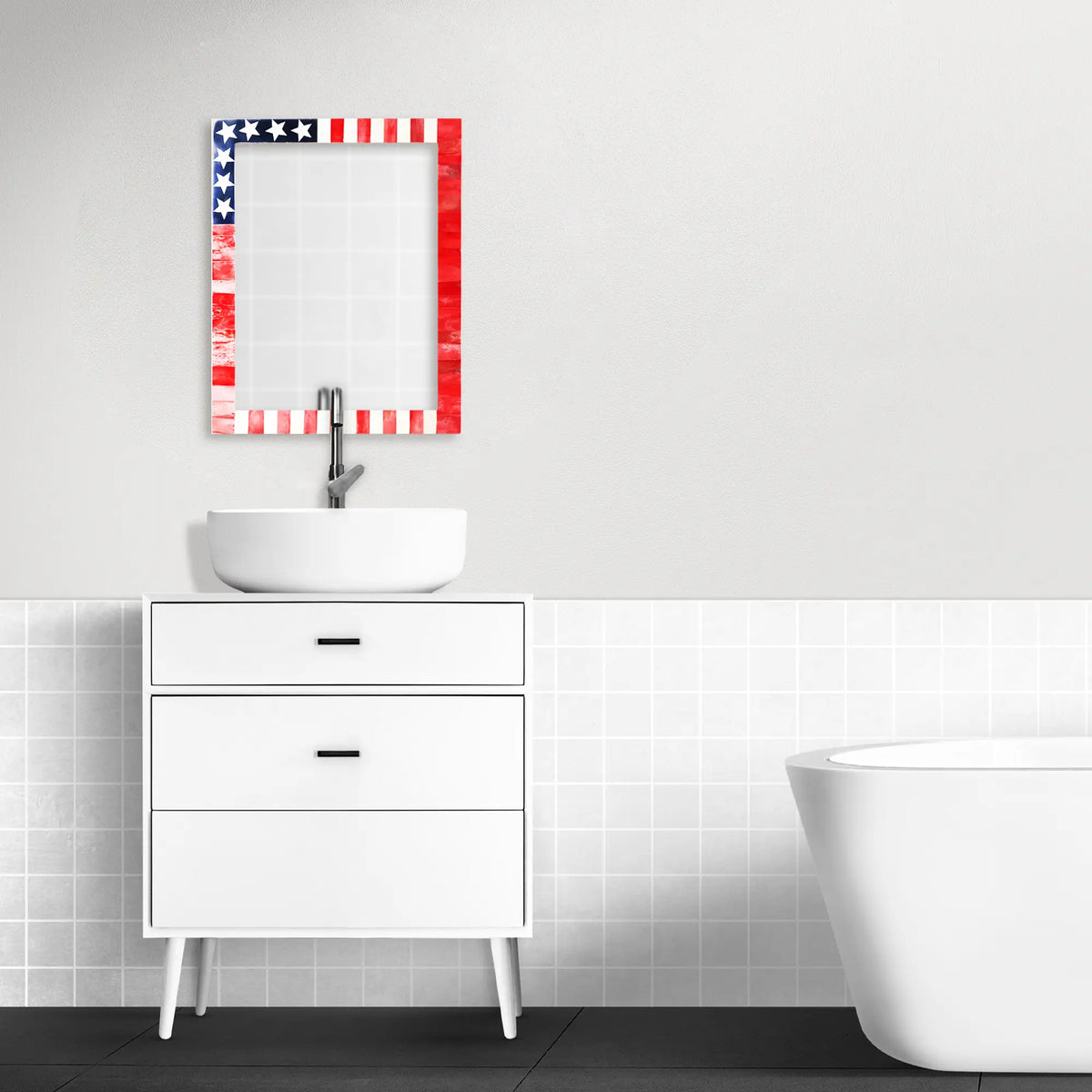 Make to Order USA Flag Pattern Mirror - Available in 4 Sizes ...